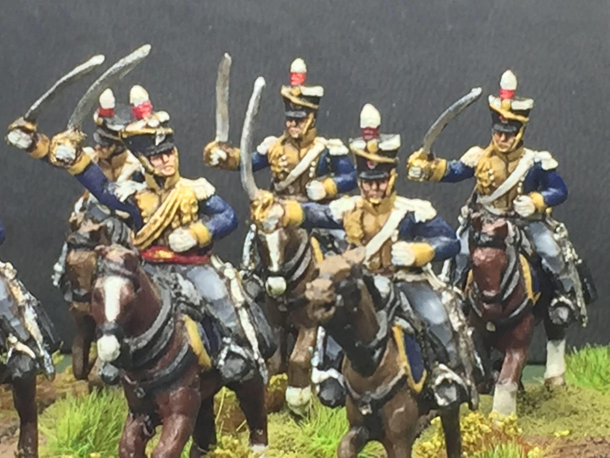 Light Dragoon Command Charging in Shako - newlinedesigns.co.uk