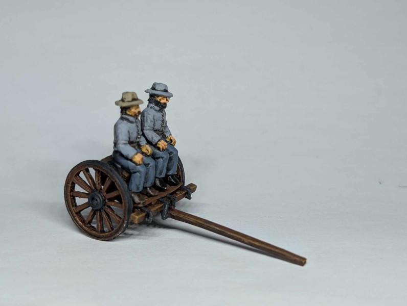 Artillery Limber with 2 Seated Riders in Slouch Hat - newlinedesigns.co.uk