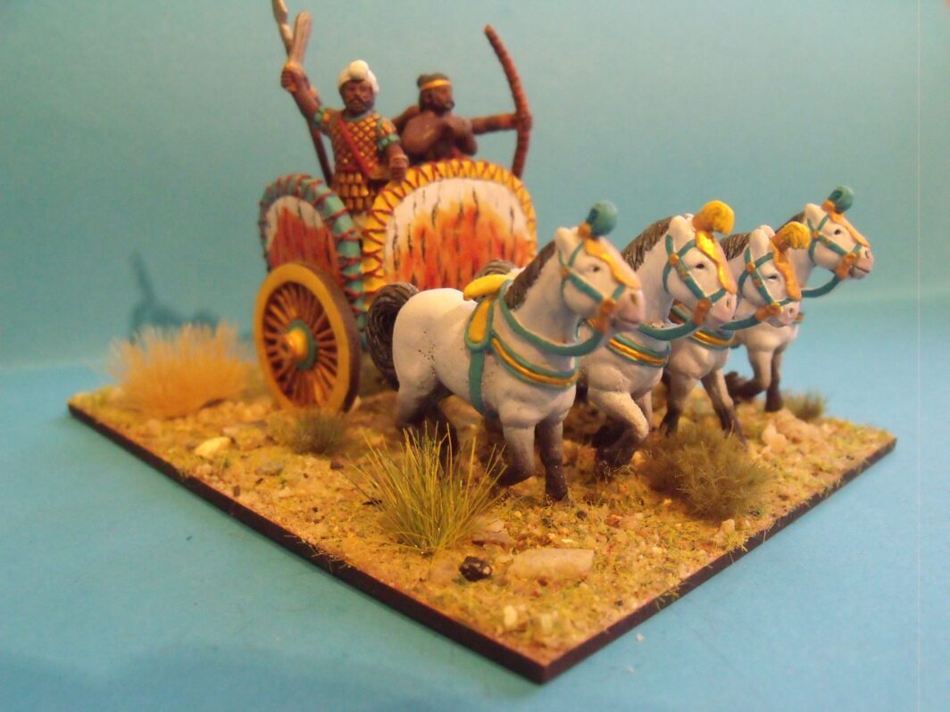 Indian 4 Horse Chariot and 4 Crew - newlinedesigns.co.uk